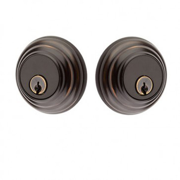 Emtek Double Cylinder Keyed Deadbolt w/ Low Profile Rosette | Wayfair Emtek Double Cylinder Keyed Deadbolt w/ Low Profile Rosette | Wayfair